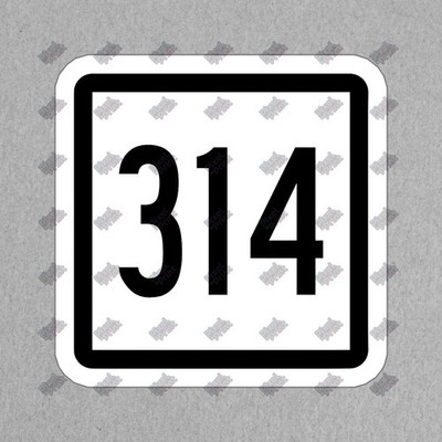 Vinyl Sticker Decal 314 Number Sign Perfect for Home Decor, Laptops ...