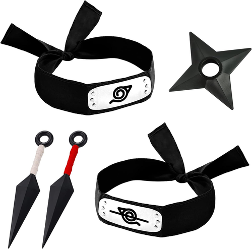 Naruto Accessory Set, Konoha Headband, Naruto Hair Band, Kunai Knife ...
