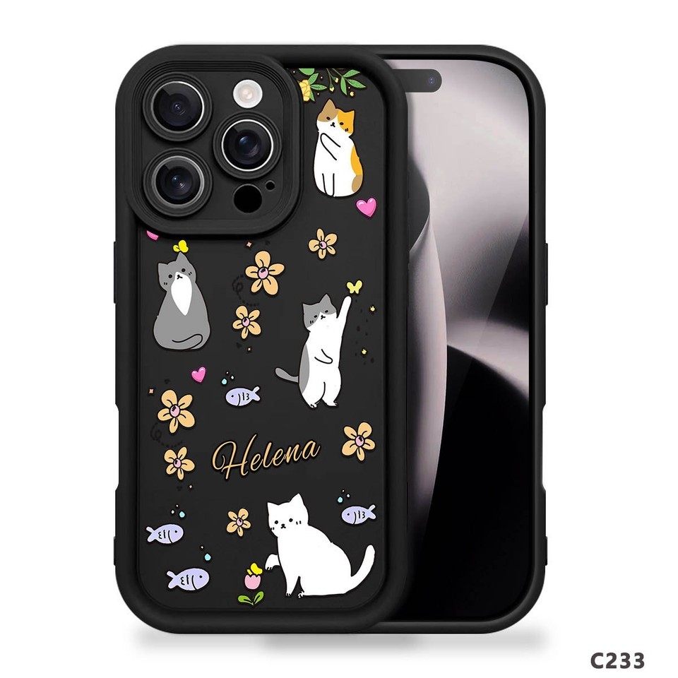 For Samsung S25 Ultra iPhone 17 Pro 16e Case Custom Cartoon Cat Phone TPU Cover | eBay