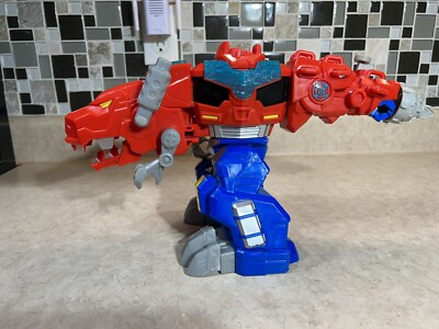 Optimus Prime Dinosaur Playskool Heroes Transformers Rescue Bots 9 ...