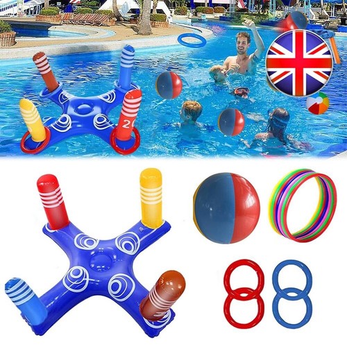 Inflatable Ring Toss Floating Swimming Pool Game Toys Beach Cross Ring ...