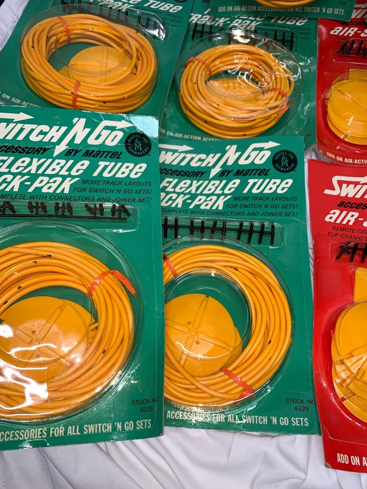1965 MATTEL SWITCH-N-GO AIR-SWITCH-PAK & Flexible Tube Track-Pak LOST ...