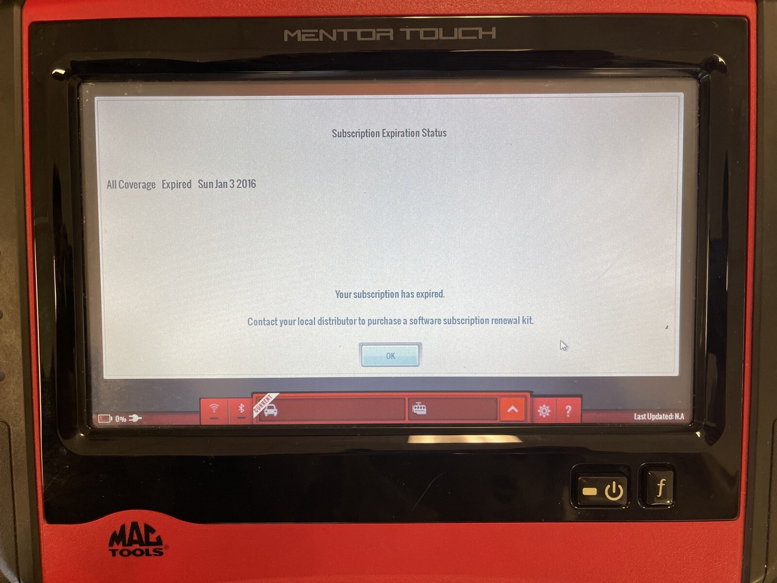 Mac Tools Mentor Touch Scanner ET6500 In Original Hard Case #566409 c-x ...