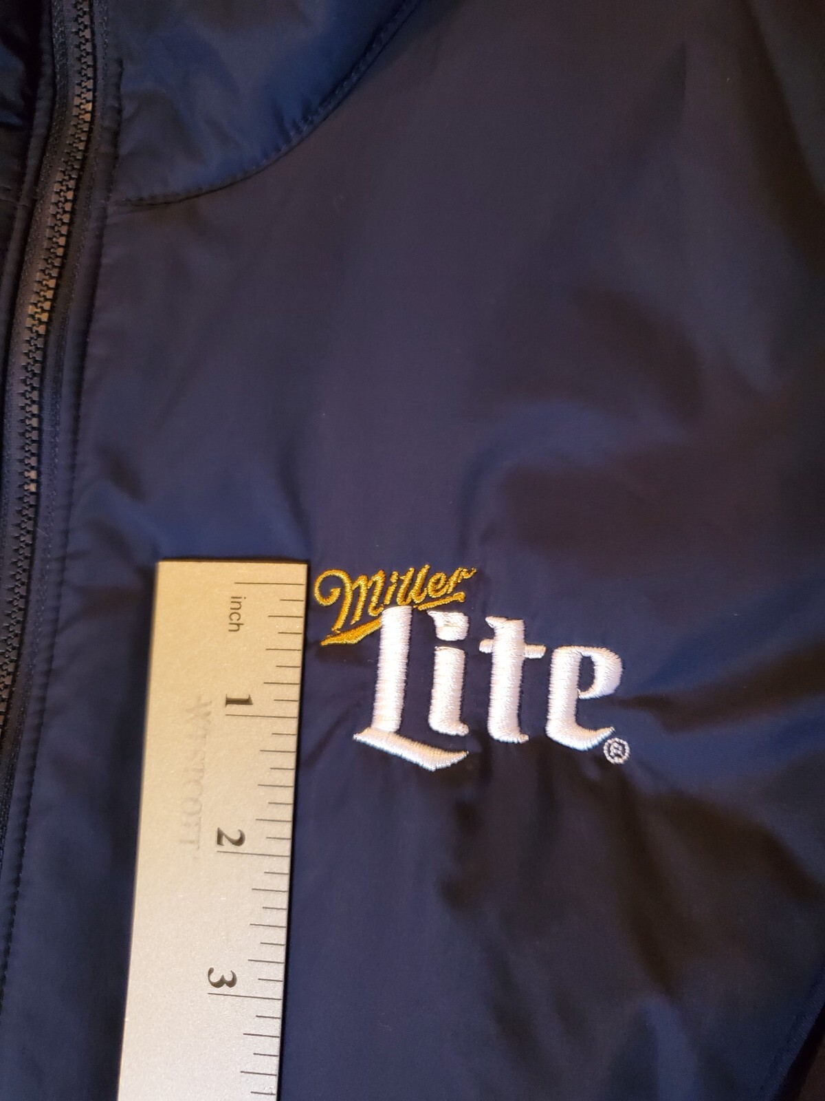 Miller Lite Port Authority Navy Blue Jacket Ladies Me… - Gem