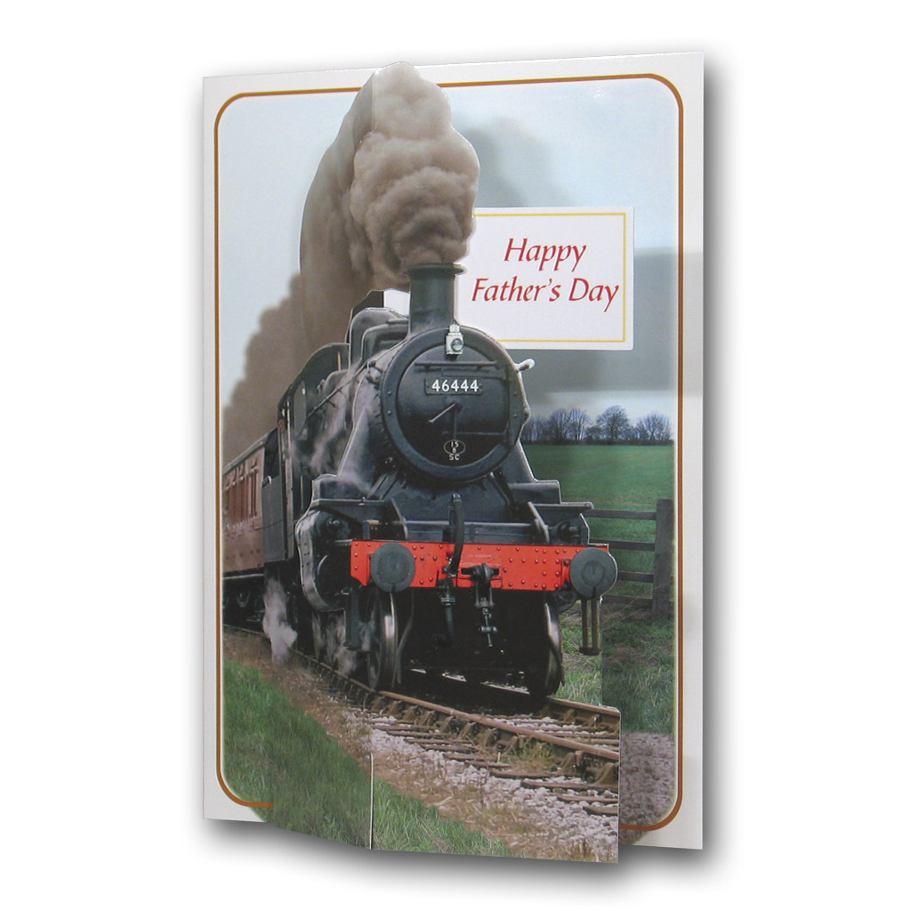 Pictoria Press 3D Pop Up Greeting Card Steam Engine Train Railway Happy ...