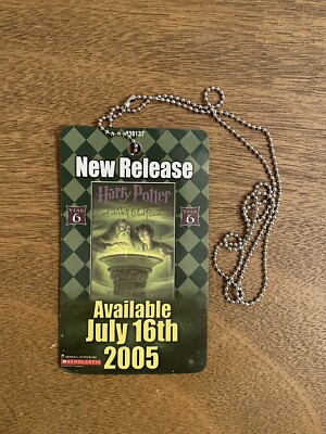 Harry Potter & the Half Blood Prince Book Release Lanyard July 16 2005 ...