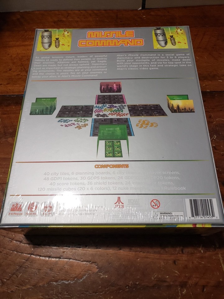 Atari's Missile Command Strategy Board Game IDW Games Limited Edition ...