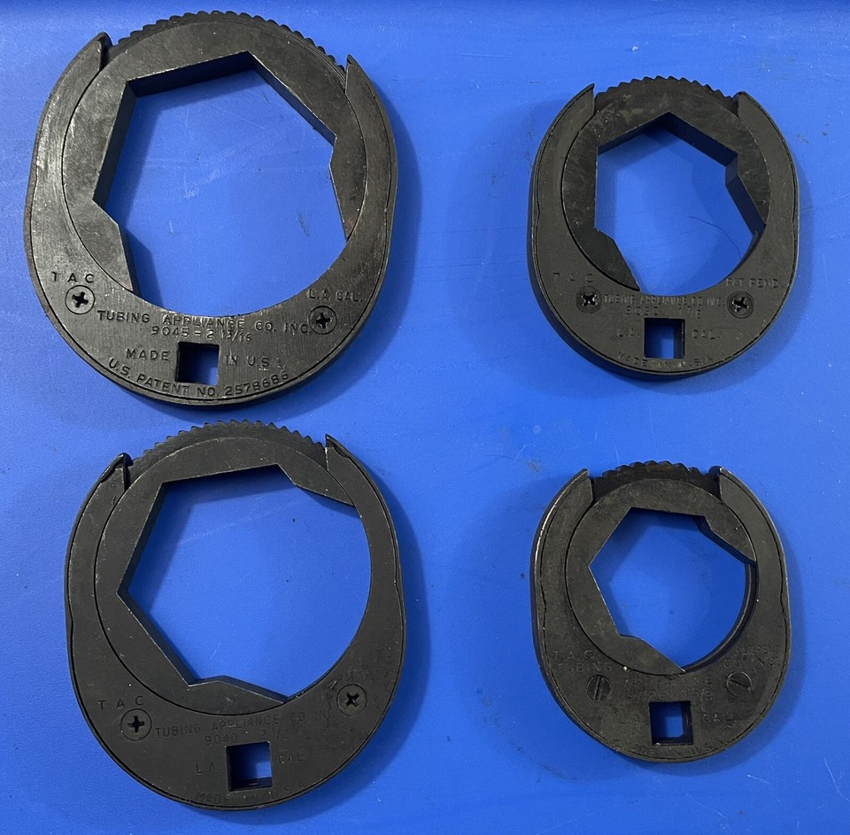 Lot of 4 TAC Tubing Appliance Co. Ratcheting Crows foot Wrenches, USA 1 ...