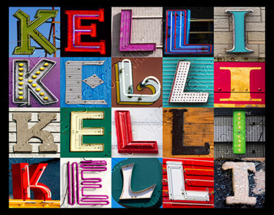 KELLI Name Poster featuring photos of actual sign letters | eBay