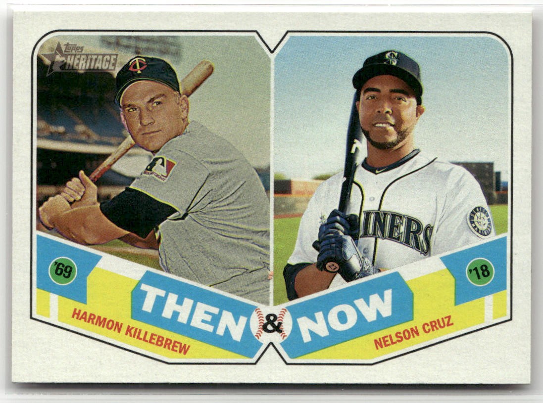 Harmon Killebrew / Nelson Cruz 2018 Topps Heritage #TN-7 Then & Now ...
