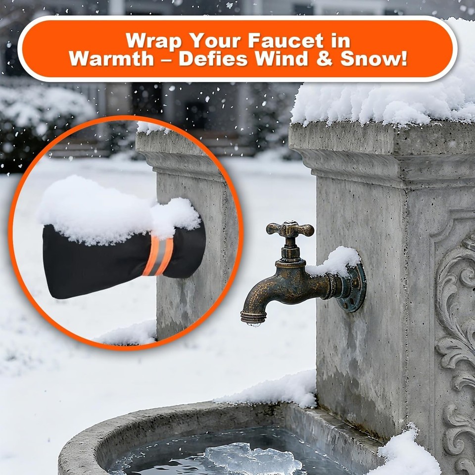 Outdoor Faucet Covers for Winter 2 Packs Hose Bib Protector Spout Cover ...