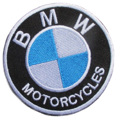 Big BMW Motorcycles Iron-On or Sew-On Embroidered Patch Diameter 10 ...
