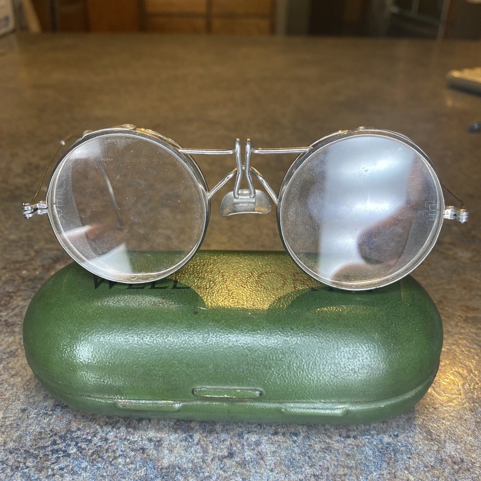 Antique Wellsworth Mesh Goggles Safety Glasses Vtg Old Steampunk ...