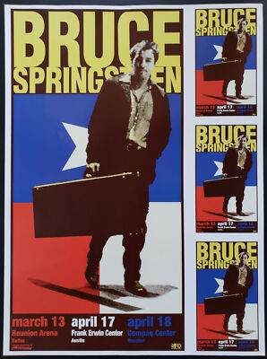 Bruce Springsteen Concert Poster Texas 2000 Uncut Sheet | eBay