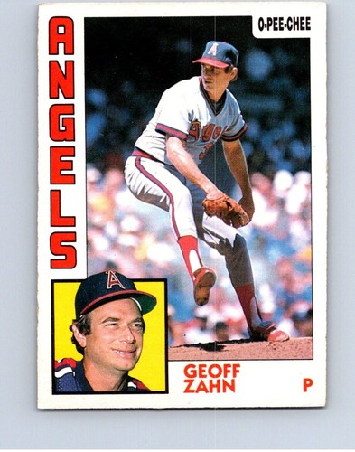 VINTAGE BASEBALL CARD O-PEE-CHEE 1984 CALIFORNIA ANGELS GEOFF ZAHN NO44 ...