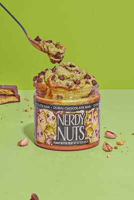 Nerdy Nuts Dubai Chocolate Bar Peanut Butter Treat | eBay