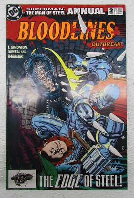 DC COMIC BOOK SUPERMAN THE MAN OF STEEL ANNUAL BLOODLINES OUTBREAK #2 ...