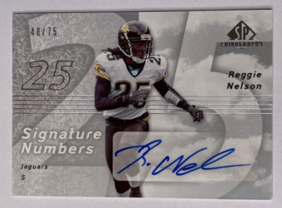 Reggie Nelson 2007 SP Chirography Signature Numbers Silver RC AUTO ...