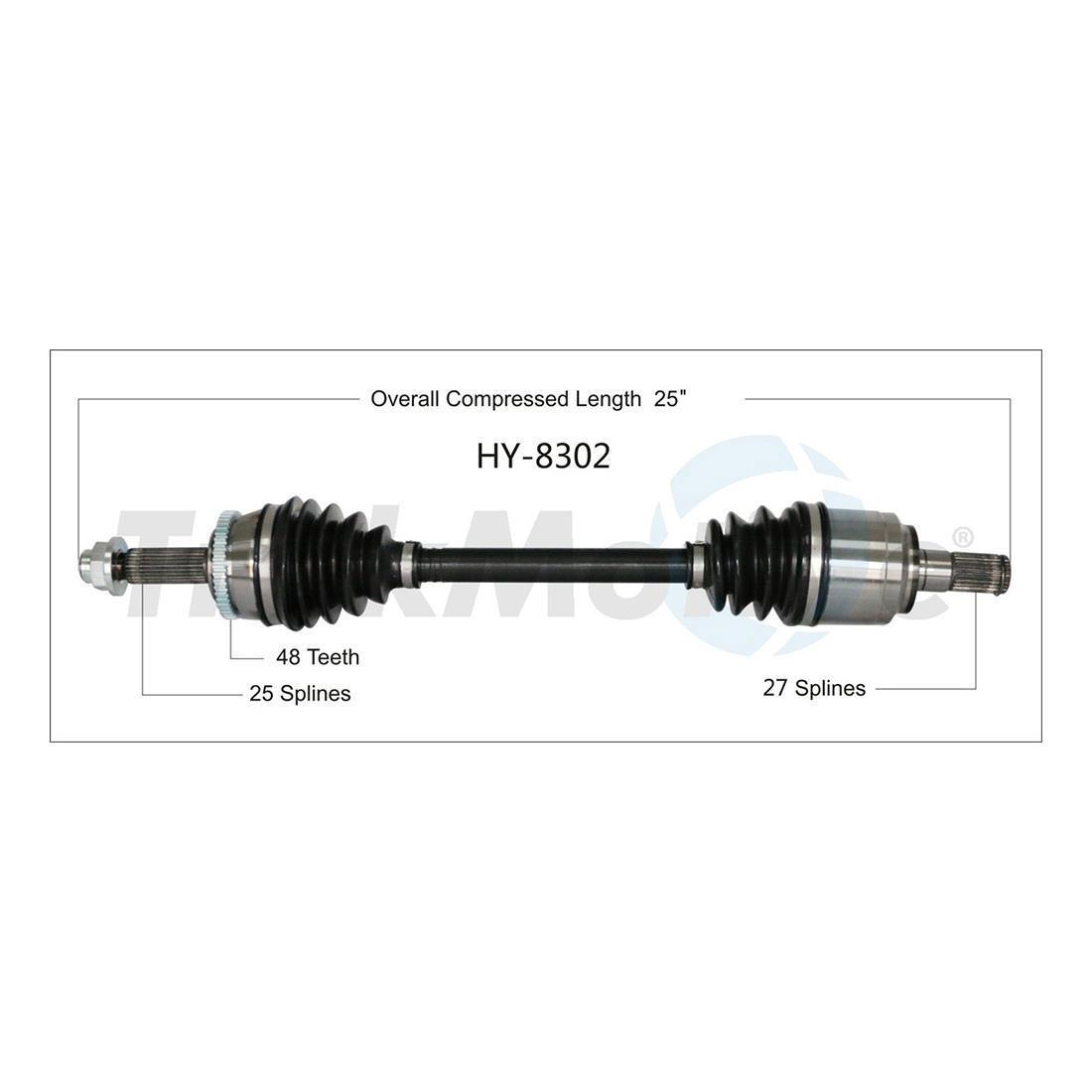 For 2012-2017 Hyundai Accent Auto Trans Front Left CV Axle Shaft Joint ...