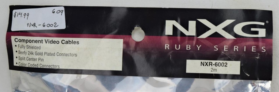 NXG Ruby Series NXR-6002 2M Component Video Cables NIP | eBay