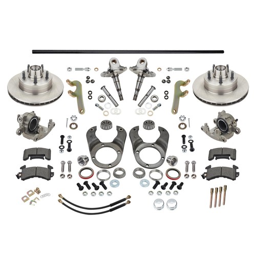 Speedway Ford & I-Beam Axle Complete Hotrod Disc Brake Kit w/ Spindles ...