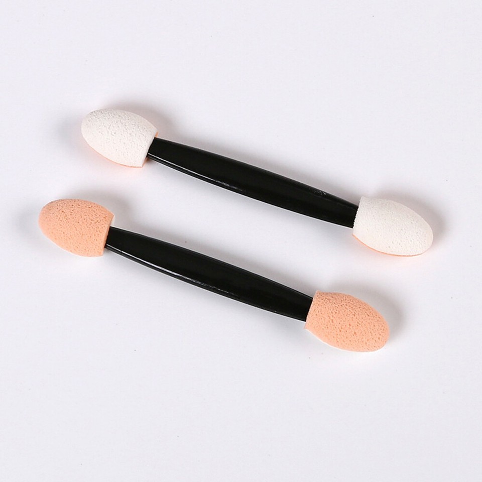 100PCS Eye shadow Applicators Brush Sponge Tipped Makeup Dual Sid о | eBay