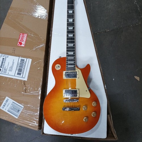 Honey Burst LP Electric Guitar Flamed Maple Top Veneer Red Back | eBay