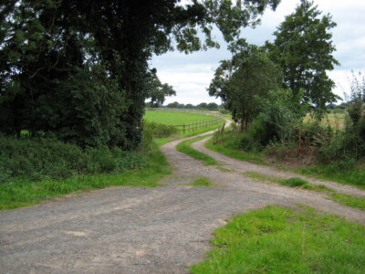 Photo 6x4 Footpath near Wheel Green Prince Hill Footpath follows track ...