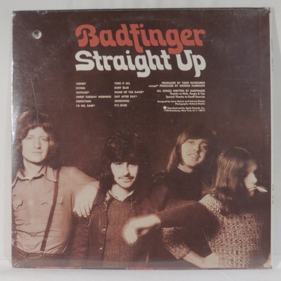 BADFINGER ‎– Straight Up 1st 1971 US Apple LP SEALED - T Rundgren, G ...
