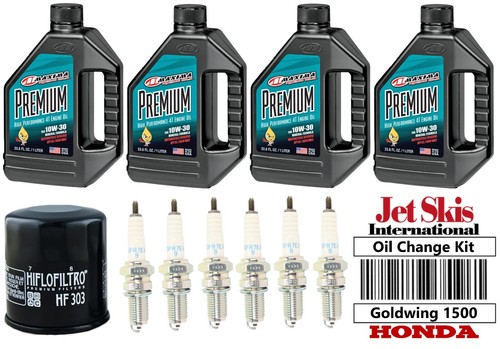 10W30 Oil Change Kit For Honda GoldWing GL1500 Spark Plugs Oil Filter ...