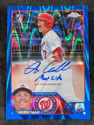 2023 Topps Chrome BLUE RAY WAVE REFRACTOR ROOKIE AUTO Alex Call 062 / ...