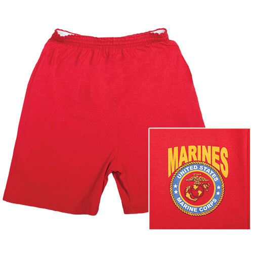 Marine Corps Red Workout Shorts - New USMC w/ Eagle Globe and Anchor ...