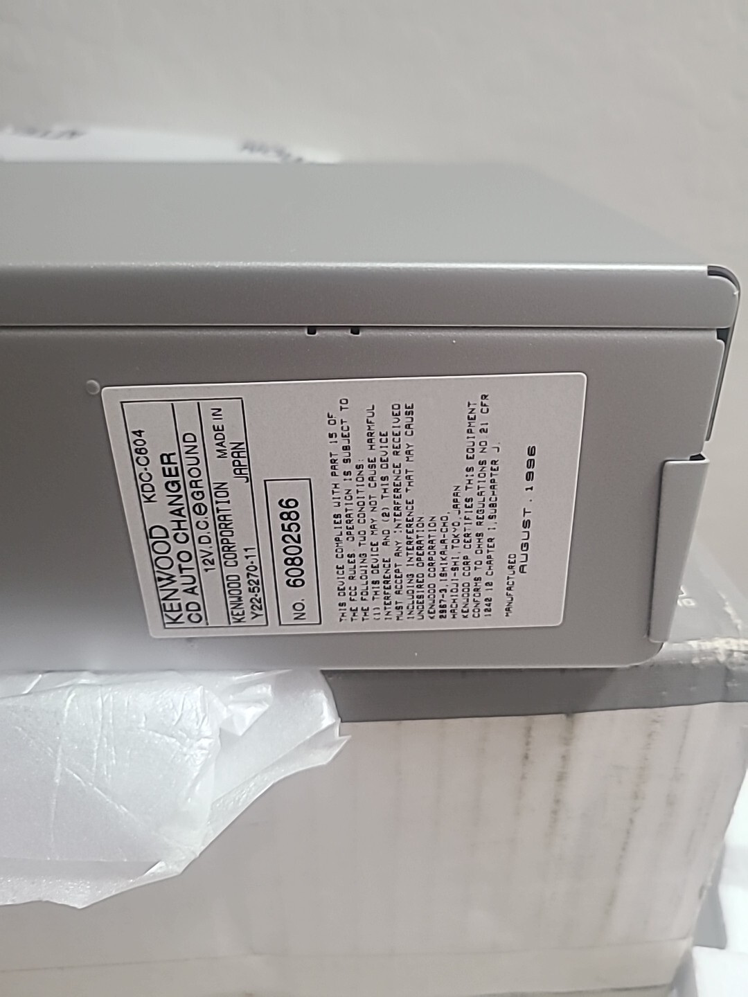 Kenwood CD Auto Changer KDC-C604 With 2 Ten-disc Cd Cartridges for sale ...