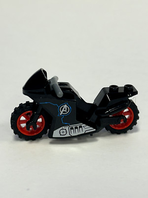 Lego Avengers Black Motorcycle with Stickers Minifigure Accessory | eBay