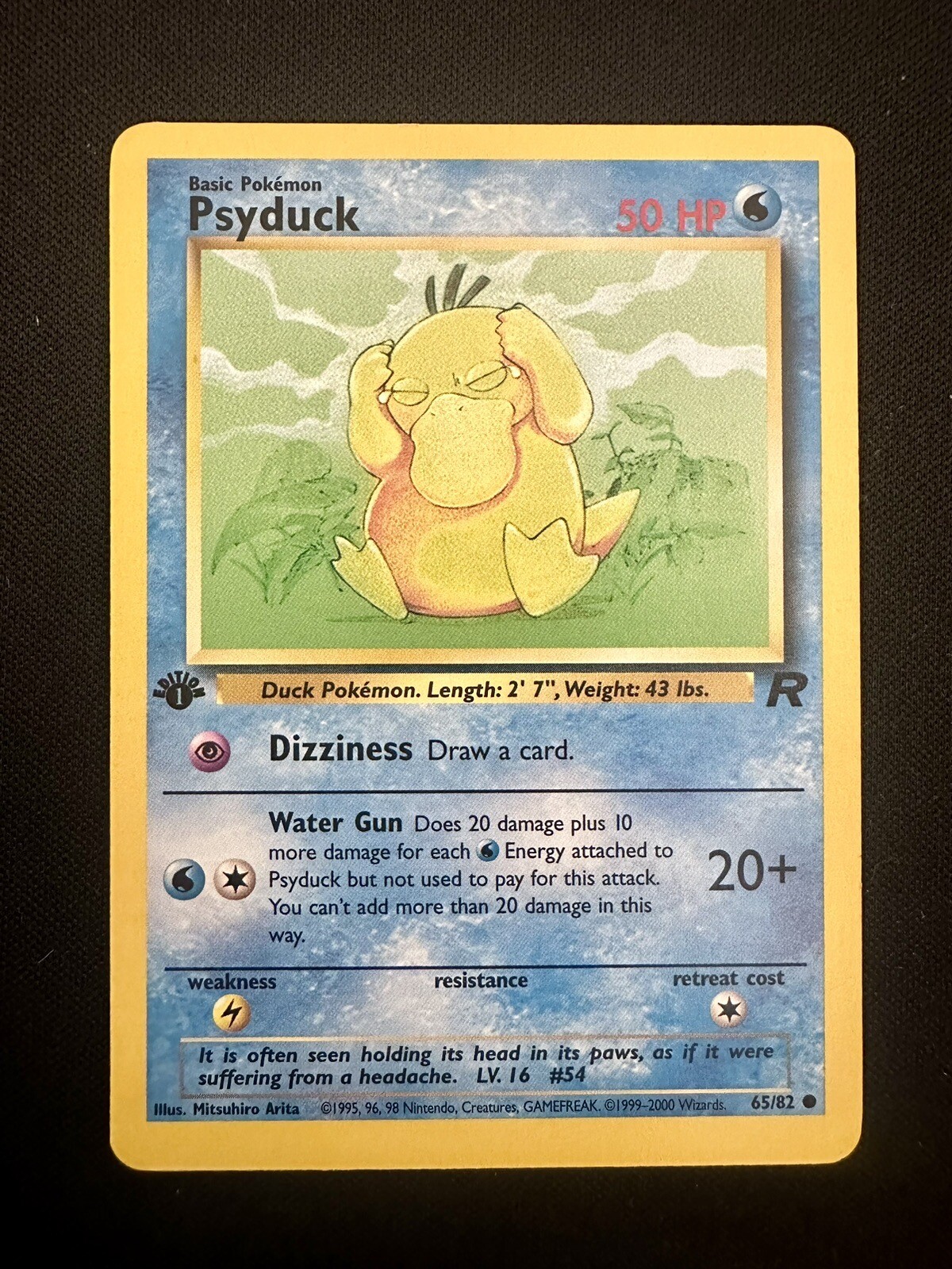 Psyduck - 65/82 - 1st Edition Common - Team Rocket - Pokémon TCG - NM ...