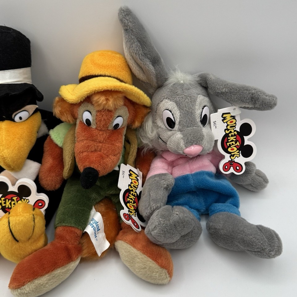 Brer Rabbit & Fox 9" Bean Bag Plush Lot NWT Mouseketoys Song of the ...