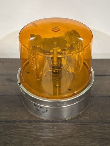 Vintage Signal Stat - Rotating Beacon Light Model 312 W3-1 Class1 Amber ...