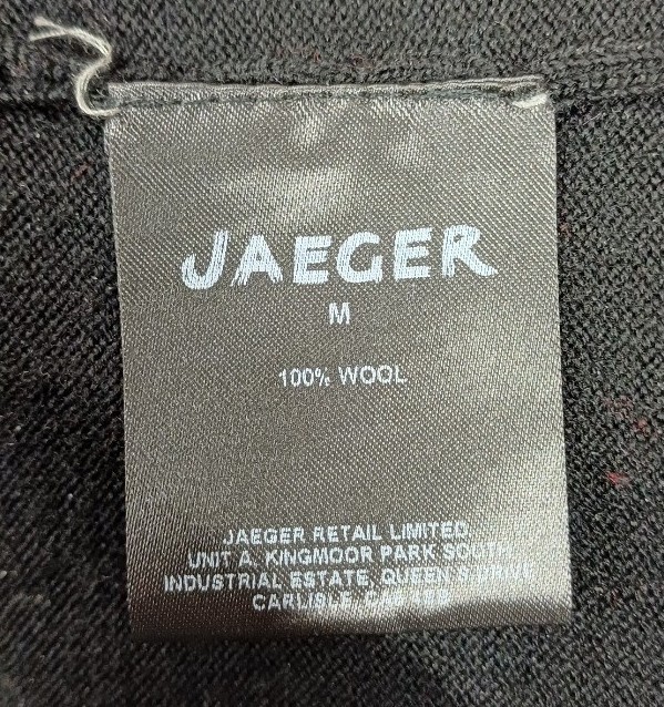 Womens JAEGER Black 100% Wool Long Sleeve High Neck Jumper Size M - CG ...