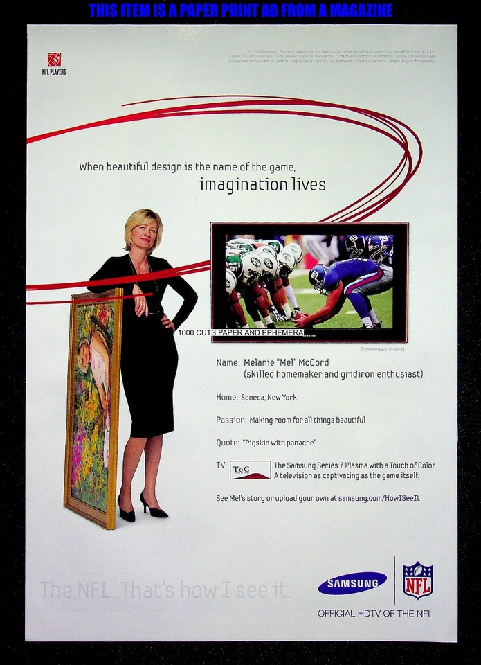 Samsung Series 7 Plasma TV Television 2009 Trade Print Magazine Ad ...