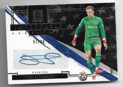 2021-22 Panini Impeccable Premier League Auto Card :Jordan Pickford #93 ...