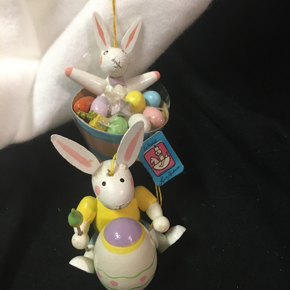 Wohlfahrt Laura Andersen Wood Easter Ornaments Le Pastel Bunny Artist ...