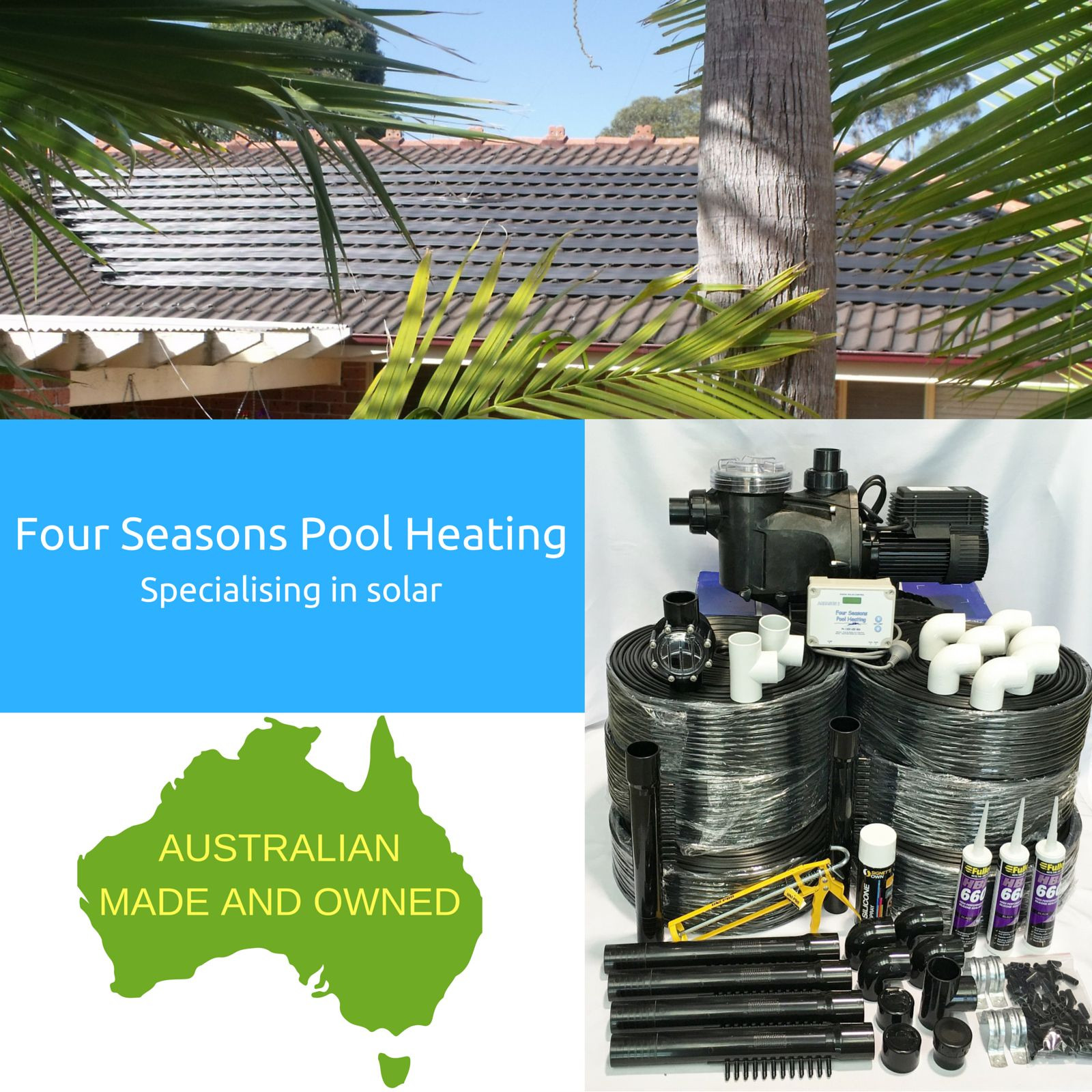 DIY POOL/SPA SOLAR HEATING 12 TUBE 45M2 - AUSTRALIAN MADE WITH PUMP ...