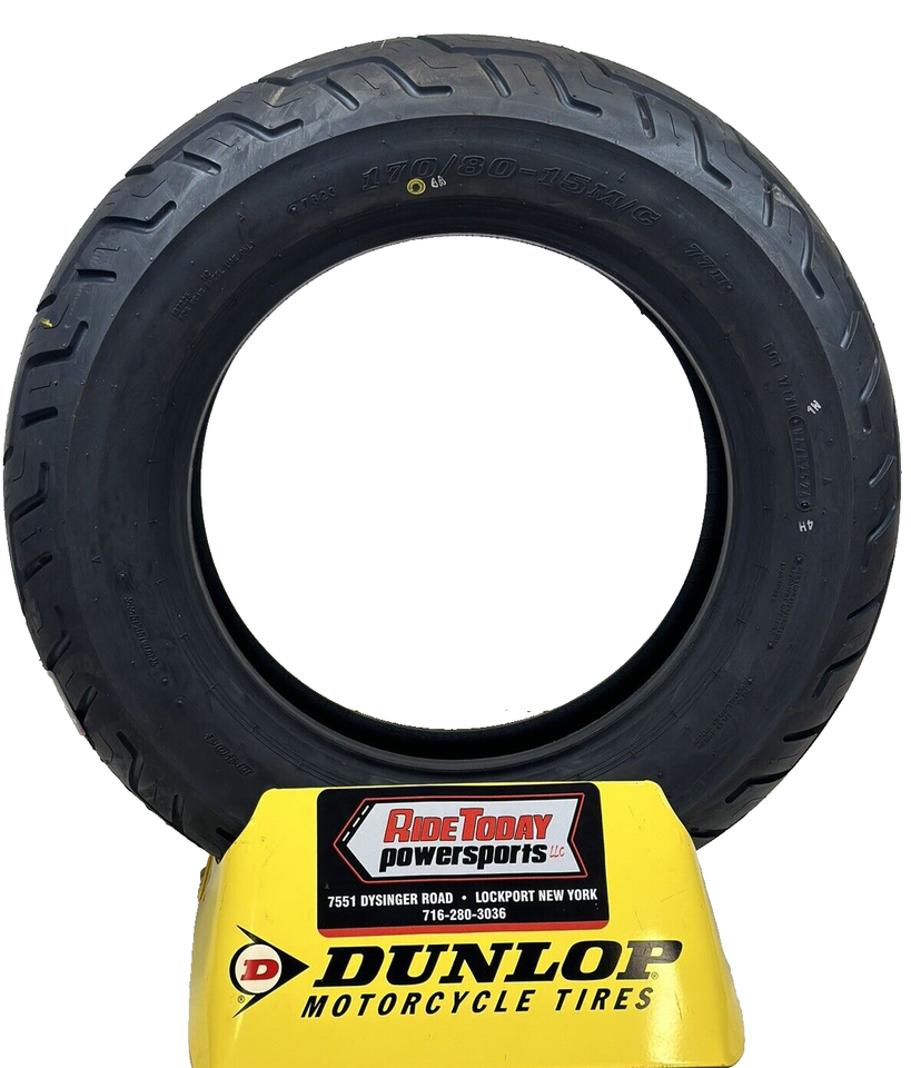 Dunlop 170/80-15 D404 REAR Tire (77H) Rear Motorcycle Tire 170 80 15 ...