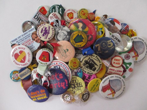 Large Lot Of 75+ Advertising Pinback Buttons | eBay