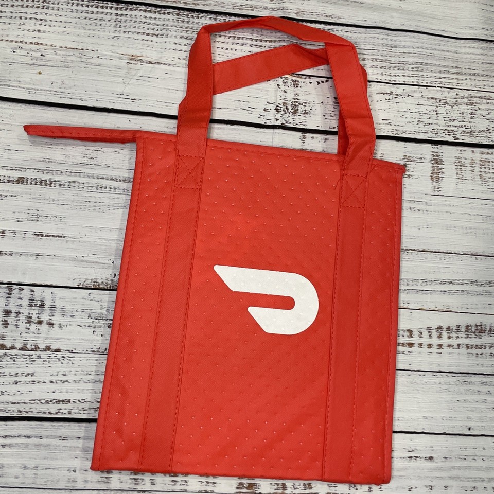 DoorDash Insulated Food Delivery Zip Up Tote Bag Red | eBay