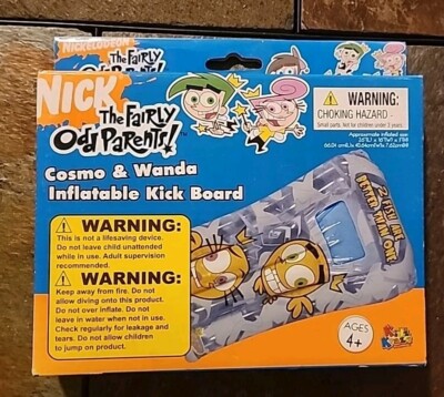 Vintage NEW The Fairly Odd Parents Cosmo & Wanda Inflatable Kick Board ...