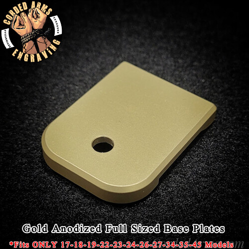 Gold Anodized Magazine Base Plate for Glock Full Sized Mags 17/19/22/23 ...