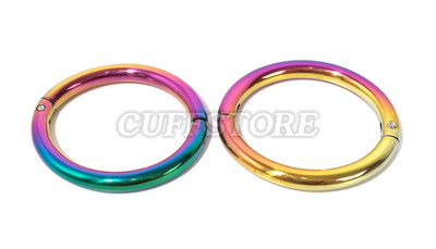 9.5" Eternity Wrist Cuffs Handcuffs Restraint Elliptical Rainbow Cuffs ...