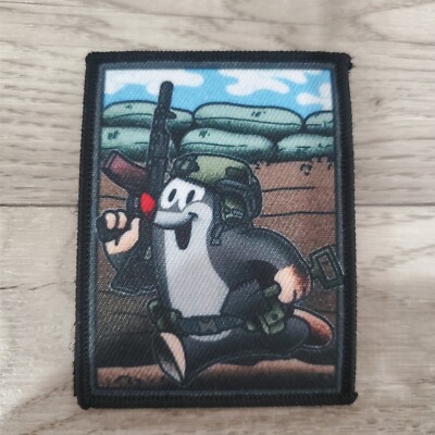 CYAN KRTEK CARTOON SOLDIER Sarcastic Tactical Morale Patch Hook and ...