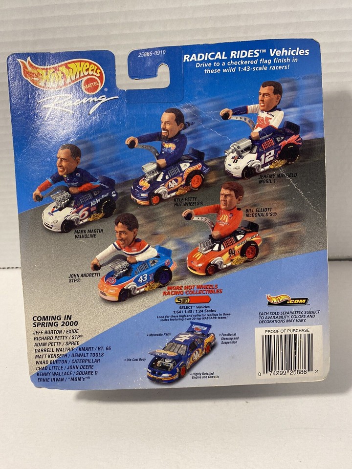 Mattel Hot Wheels Racing Radical Rides Mark Martin #6 Valvoline Nascar ...
